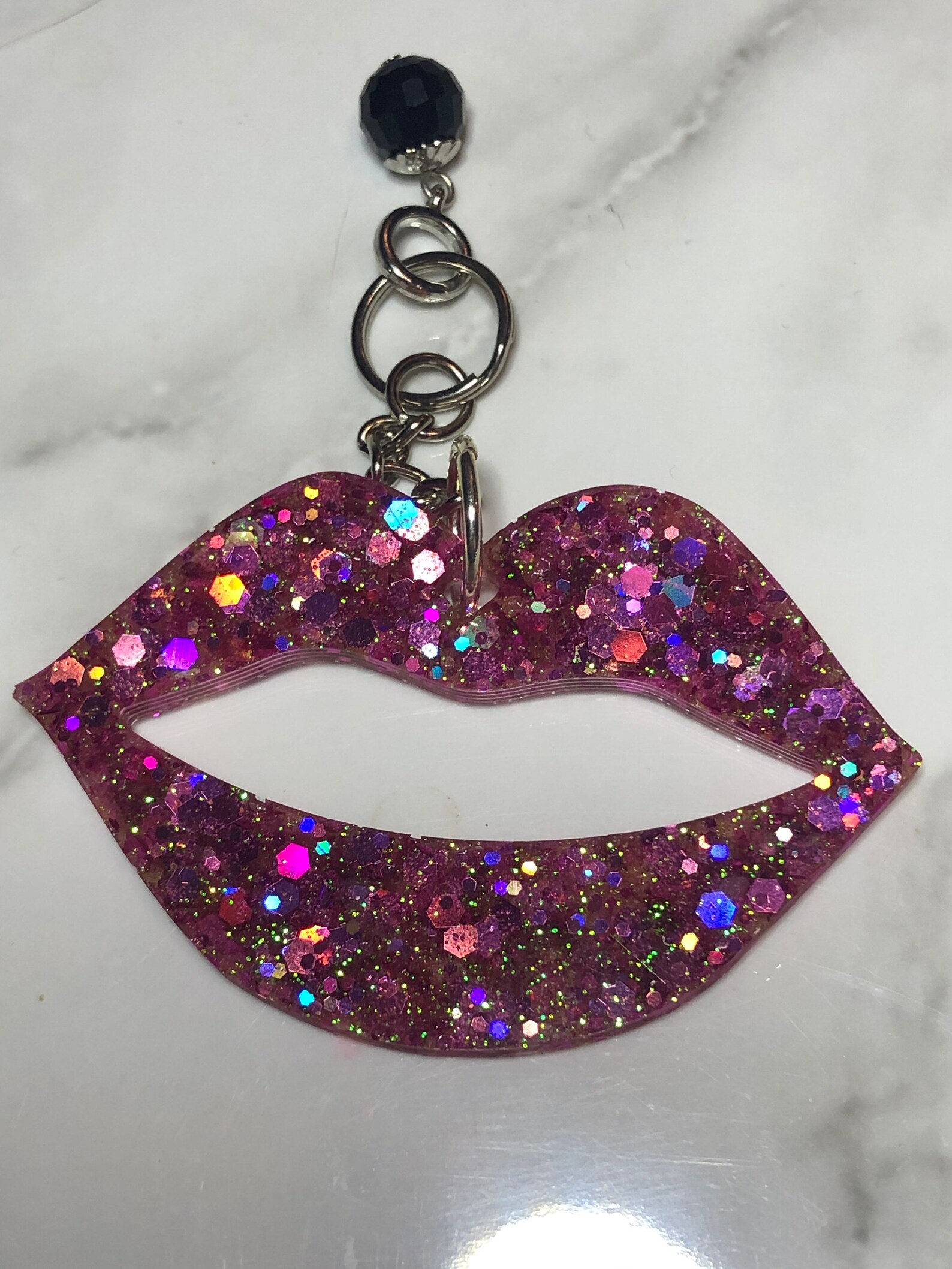 Pink Kiss Keychain, Kiss Me,keychain,lips Keychain, Bachelor ...