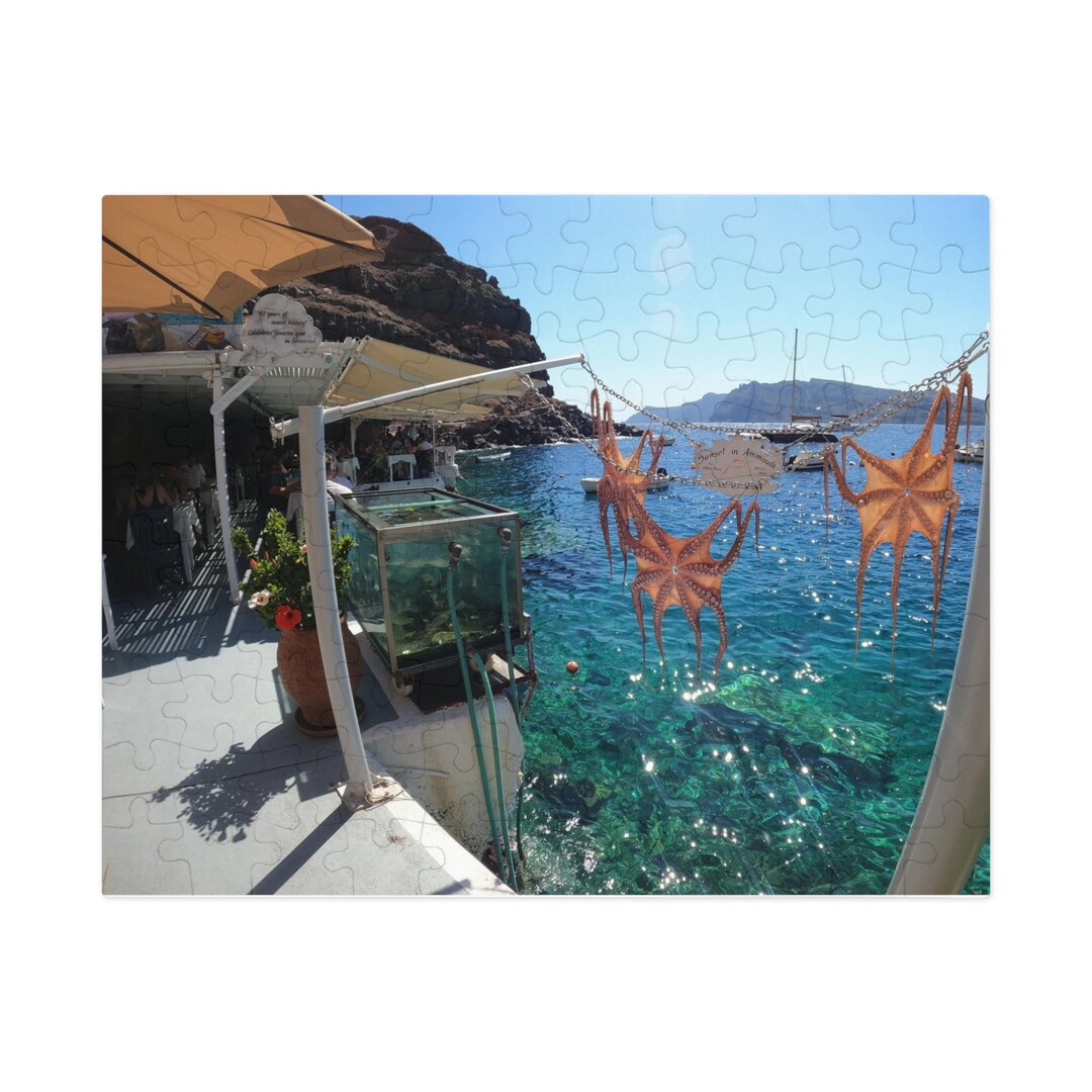 Jigsaw Puzzle Santorini Greece - Etsy