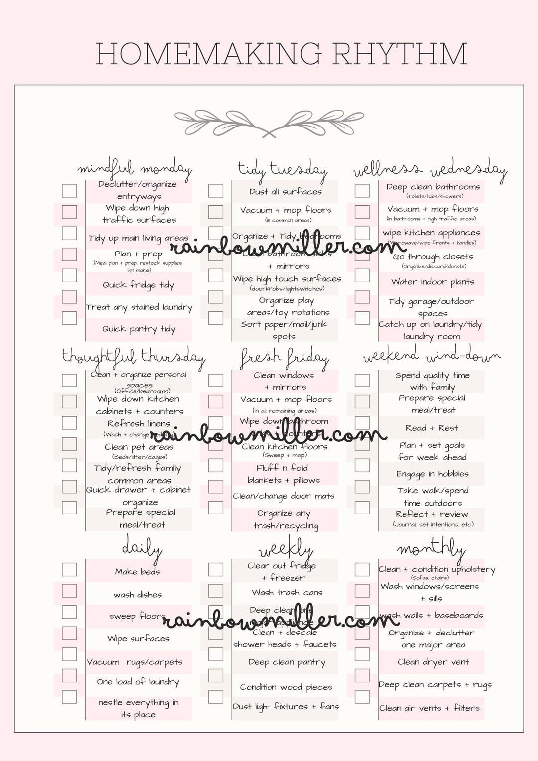 Homemaking Rhythm: A Guide to a Cozy, Intentional Home - Etsy