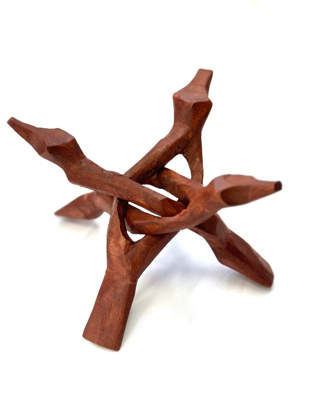 Wooden Tripod, 6" Inch Wooden Shell Stand, Abalone Shell Stand ...