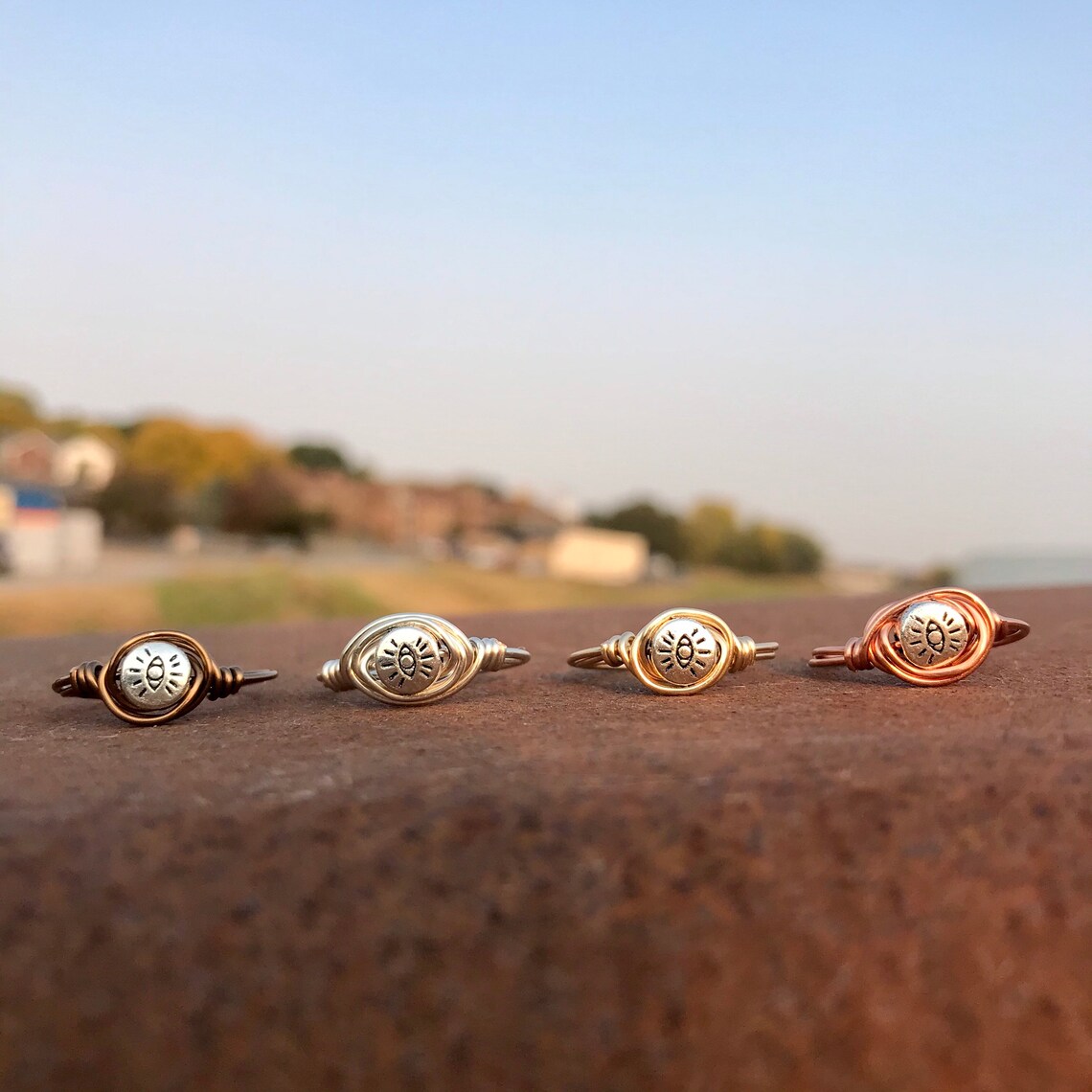 Evil Eye Ring Evil Eye Jewelry Protection Ring Wrapped | Etsy