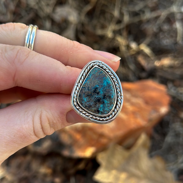 Chrysocolla Ring - Etsy