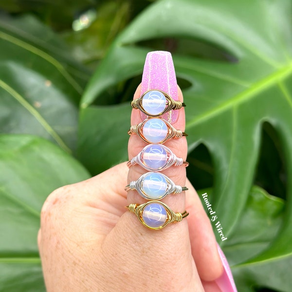 Opalite Ring - Etsy UK