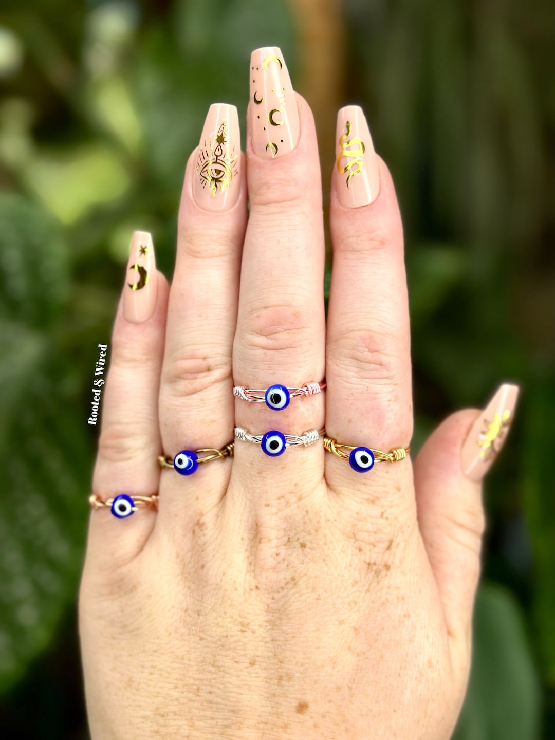Evil Eye Ring Genuine Evil Eye Ring Sterling Silver Evil Eye - Etsy