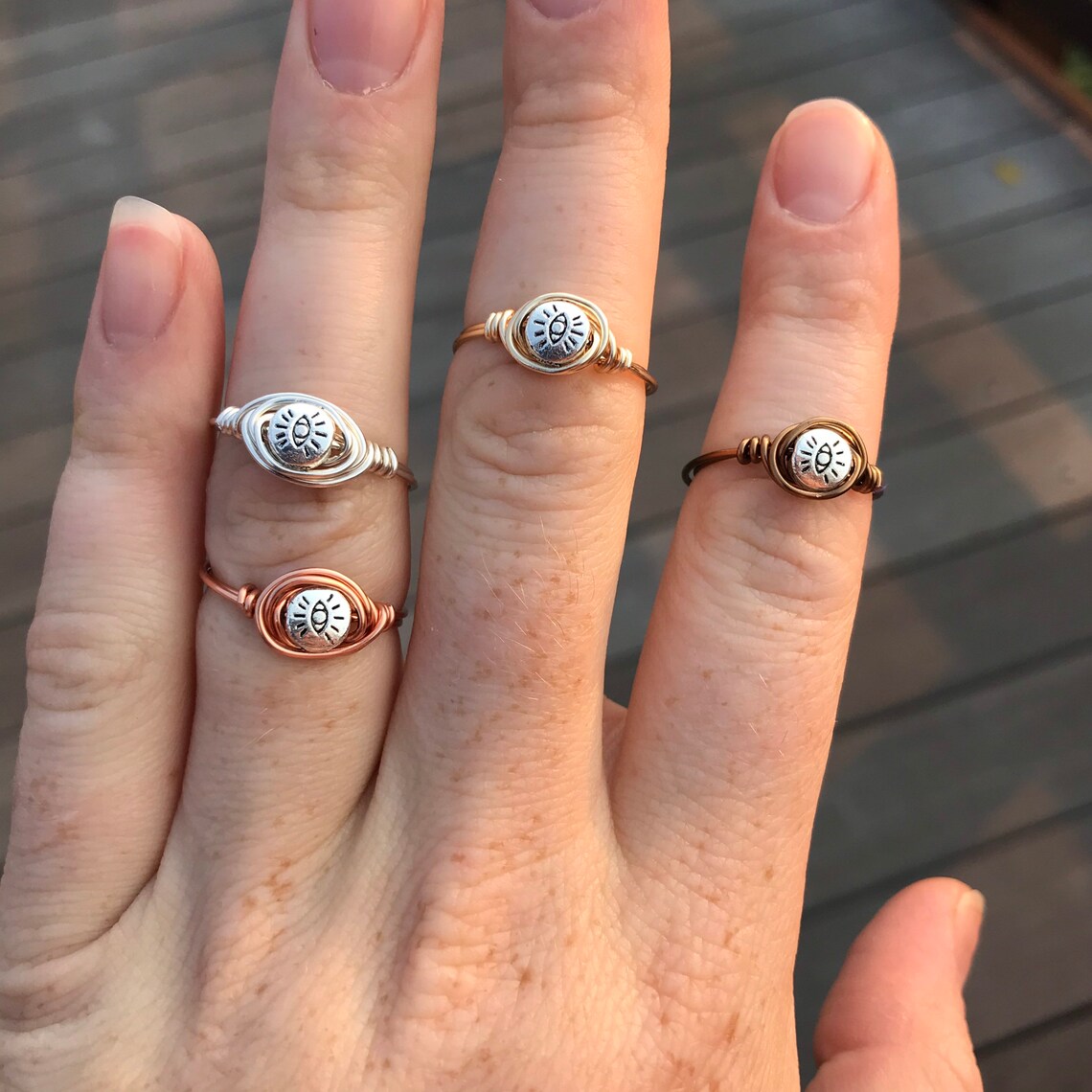 Evil Eye Ring Evil Eye Jewelry Protection Ring Wrapped | Etsy