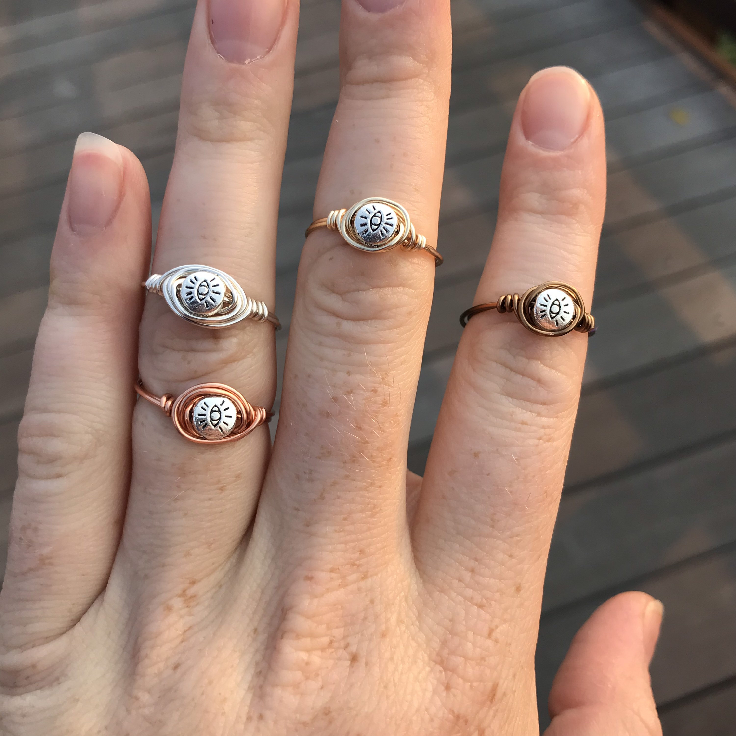 Evil Eye Ring Evil Eye Jewelry Protection Ring Wrapped | Etsy