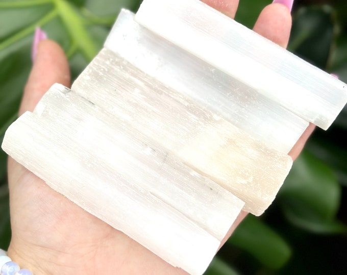 WHOLESALE Selenite Wands 4 Inch , 6inch Raw Selenite Selenite Crystal ...