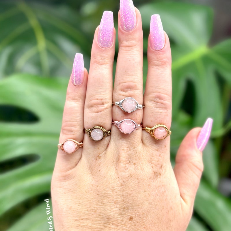 Rose Quartz Ring - Etsy