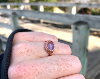 Purple Quartz Ring | Etsy