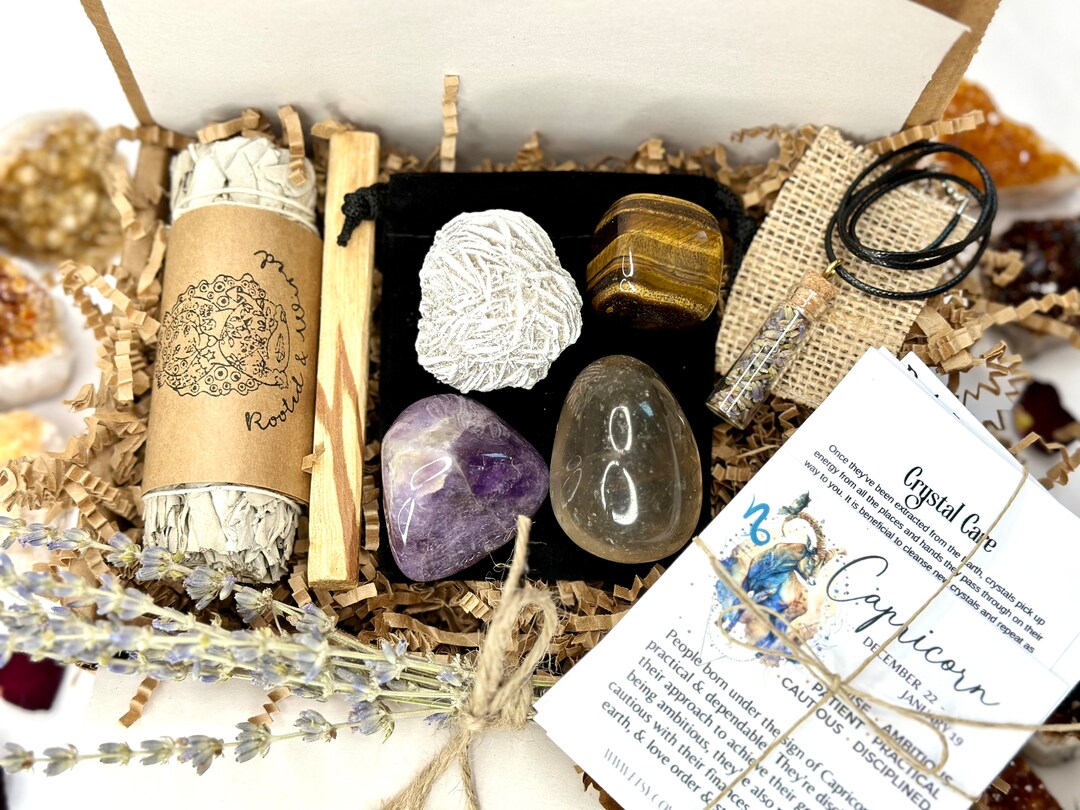Capricorn Zodiac Kit, Capricorn Zodiac Gift Box, Astrology Gift ...