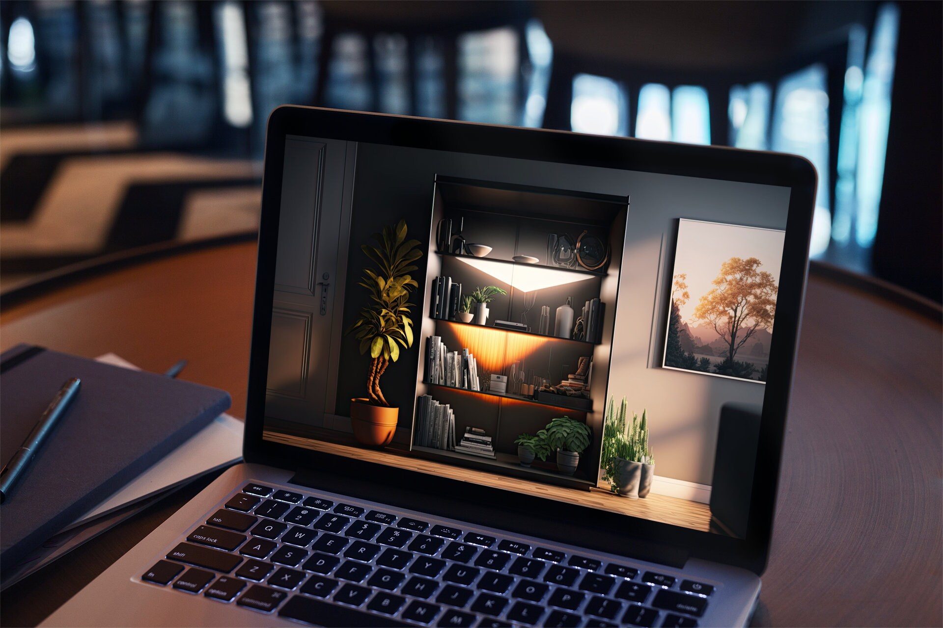 Digital Bookcase Background Backdrop for Content Creators Green Screen ...