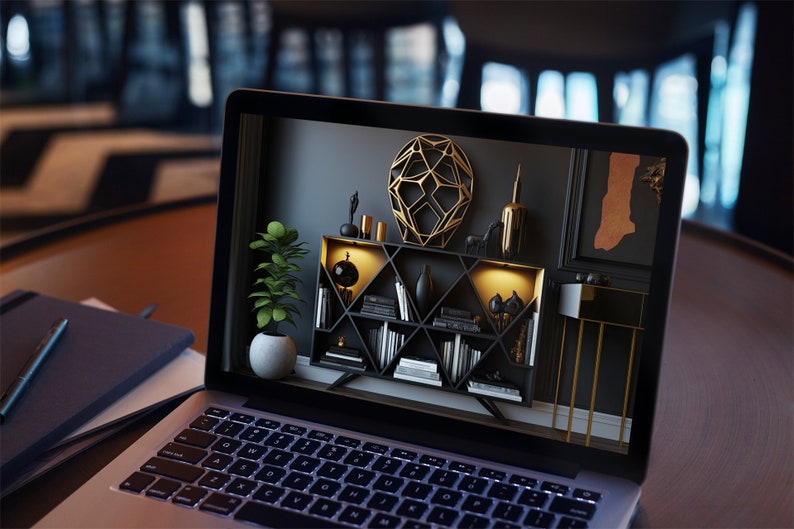 Digital Bookcase Background Backdrop for Content Creators Green Screen ...