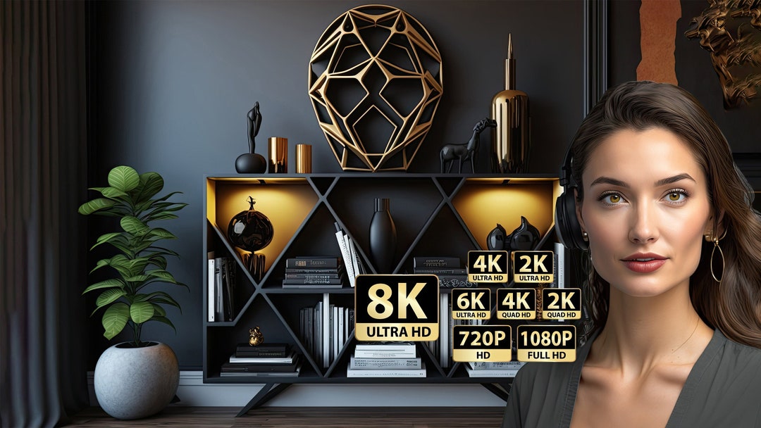 Digital Bookcase Background Backdrop for Content Creators Green Screen ...