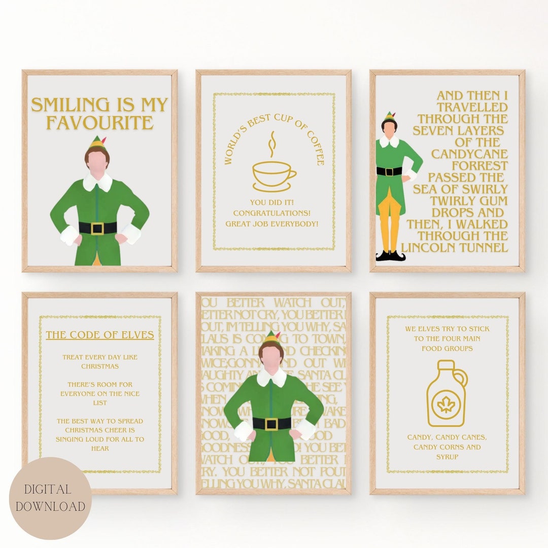 Elf Movie Digital Download Wall Art, Elf Movie Digital Download ...
