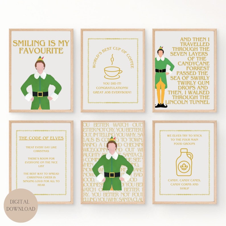 Elf Movie Digital Download Wall Art, Elf Movie Digital Download ...