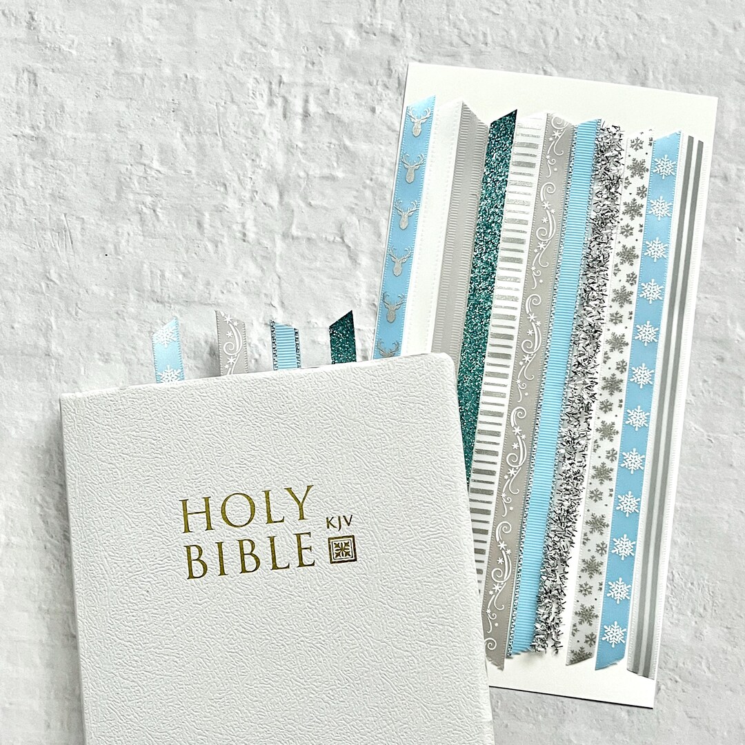 Bible Ribbons Silver Bells Bible Bookmarks Assorted Pack of 10 Ribbon ...