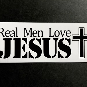 Vinyl Stickers - "real Men Love Jesus" - Etsy