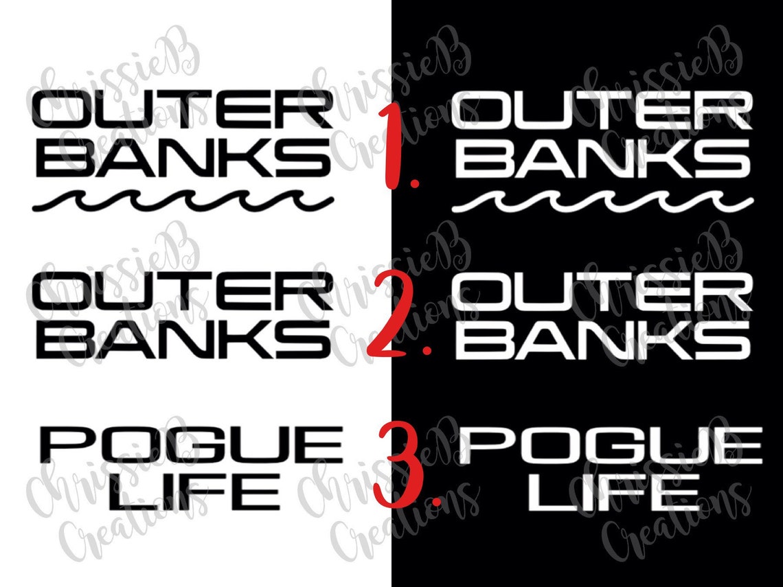 OUTER BANKS OBX North Carolina Vinyl Decals Iron-on | Etsy