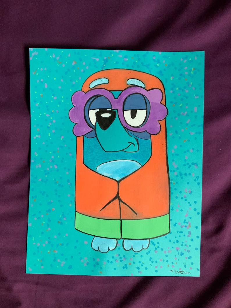 Bluey (granny) : for Willows Death Day Ink Art 2025 - Etsy