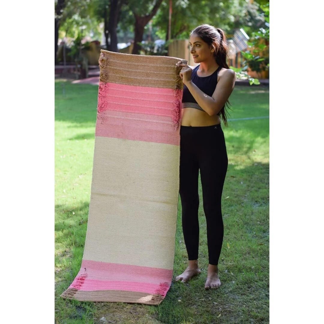 Organic Cotton Yoga Rug Mat - Handmade and Handloomed Yoga Rug Mat ...