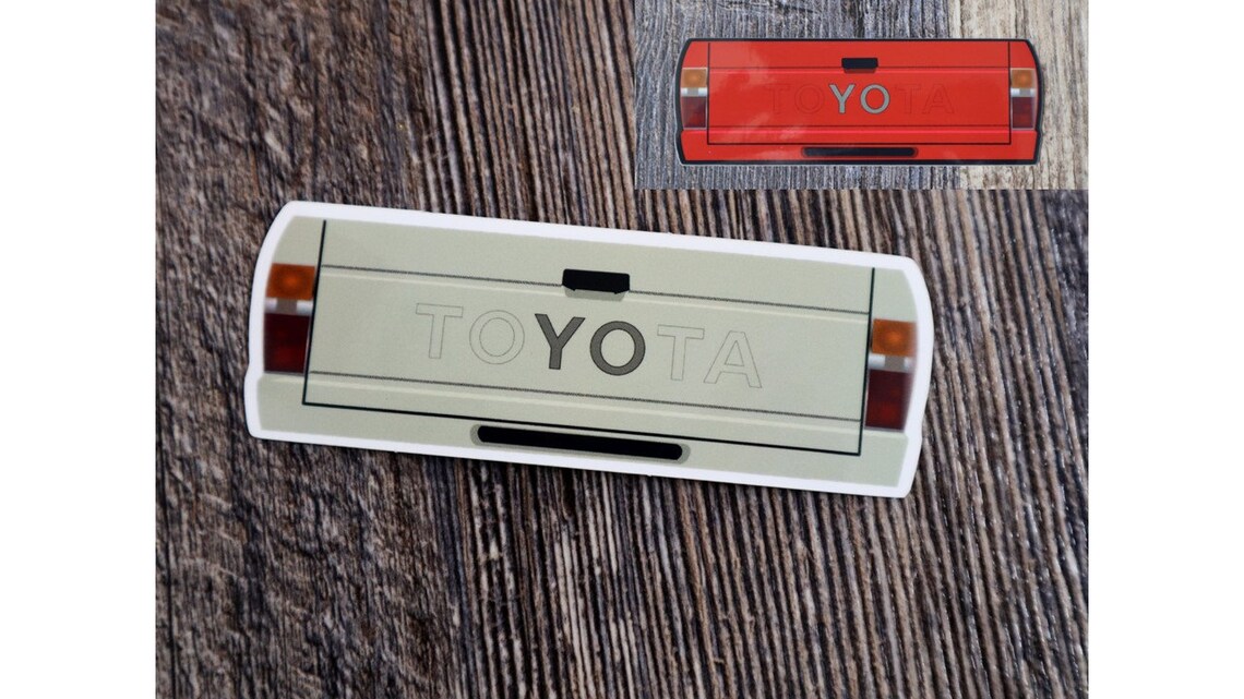 Red White or Tan Mini Truck Toyota Pickup YO Tailgate Sticker - Etsy