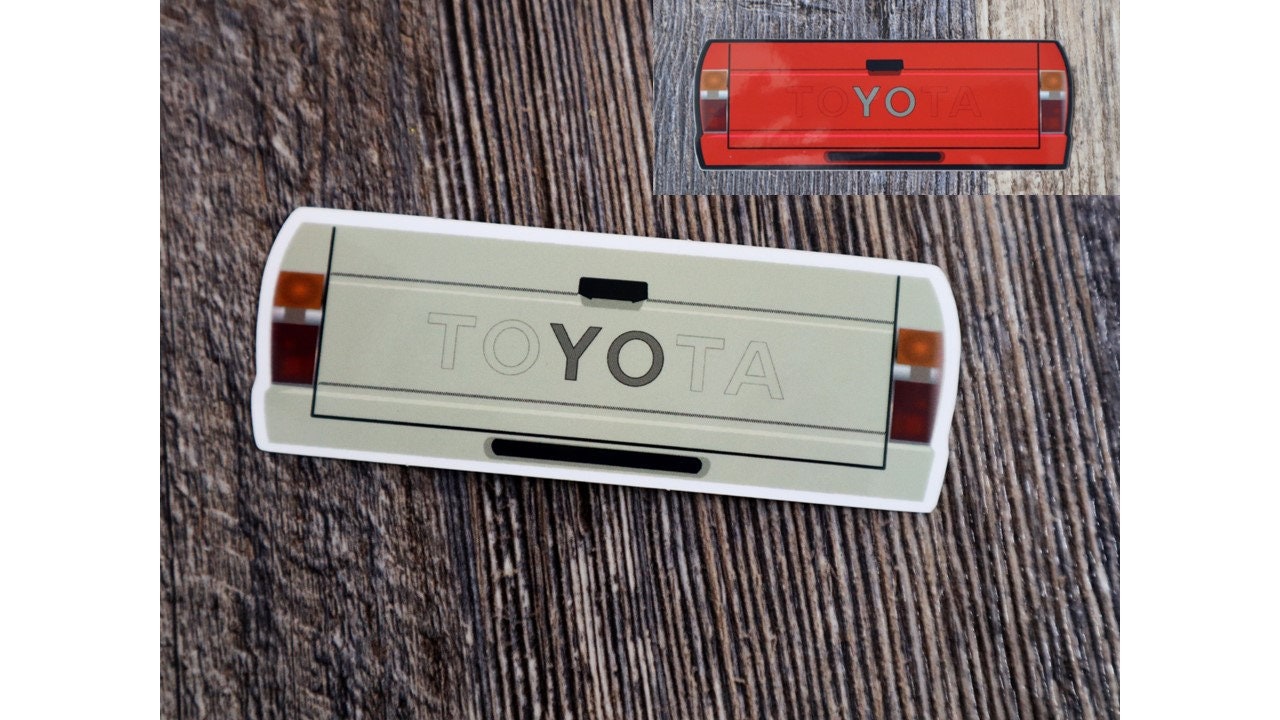 Mini Truck Toyota Pickup YO Tailgate Sticker Red or Tan - Etsy