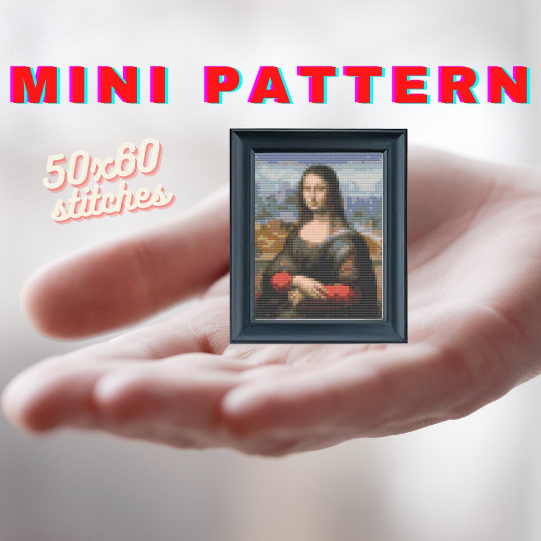 PDF Mini Mona Lisa Cross Stitch Pattern Leonardo Da Vinci Paintings ...