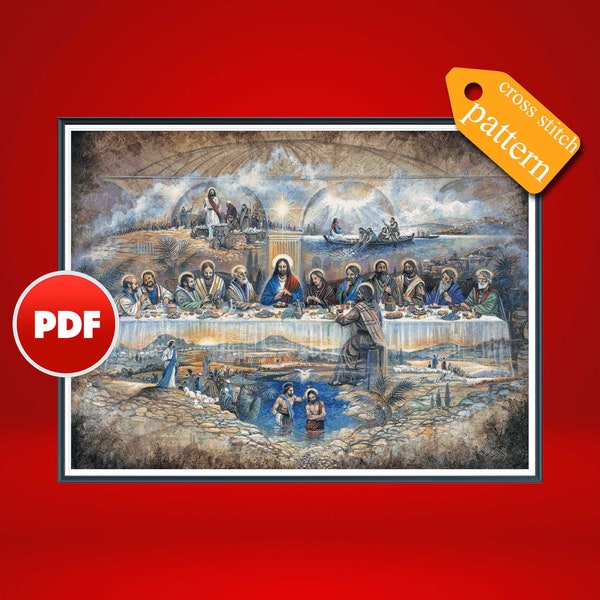 Last Supper Cross Stitch - Etsy