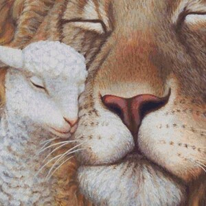 PDF Lion and the Lamb Stitch Pattern Lion Cross Stitch Pattern - Etsy