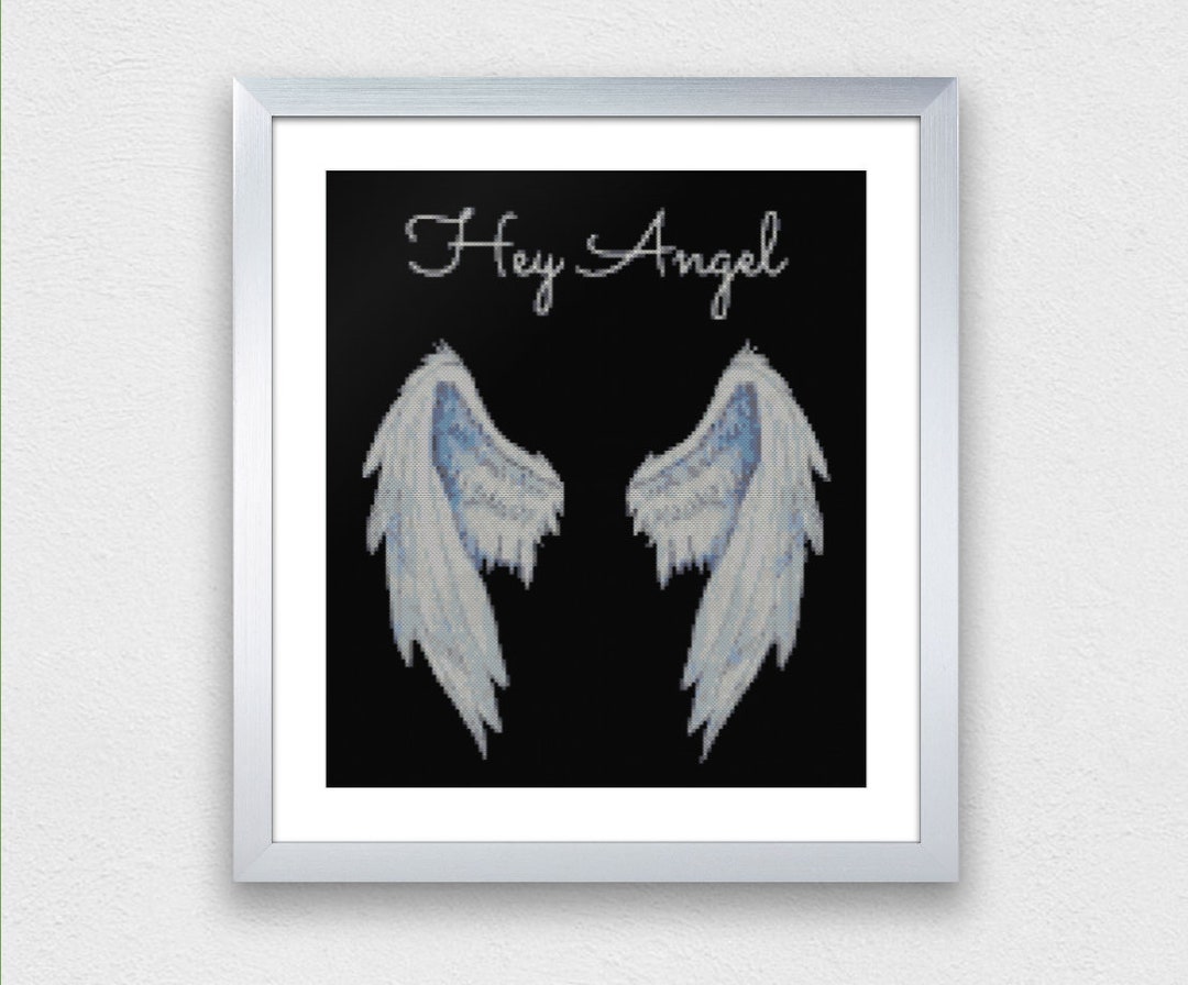 PDF Angel Wings Cross Stitch Patern Angel Cross Stitch Pattern Black ...