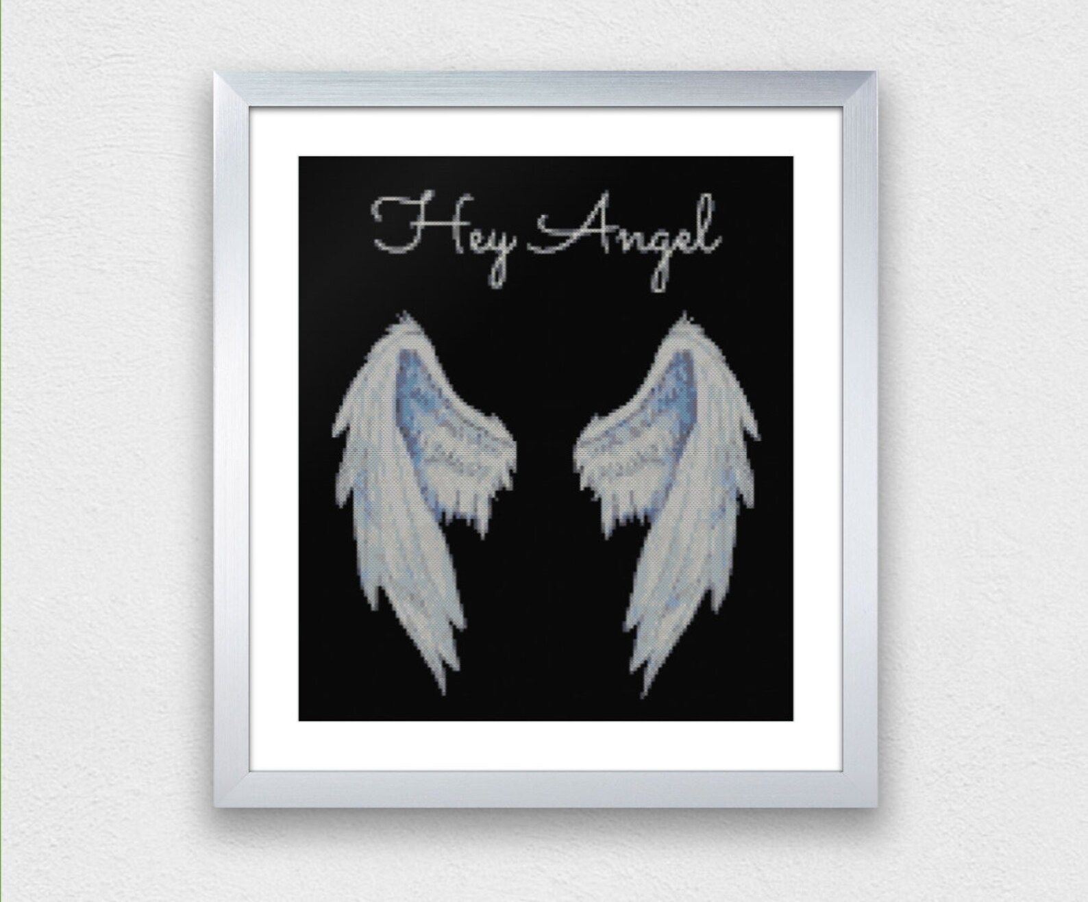 PDF Angel Wings Cross Stitch Patern Angel Cross Stitch Pattern Black ...