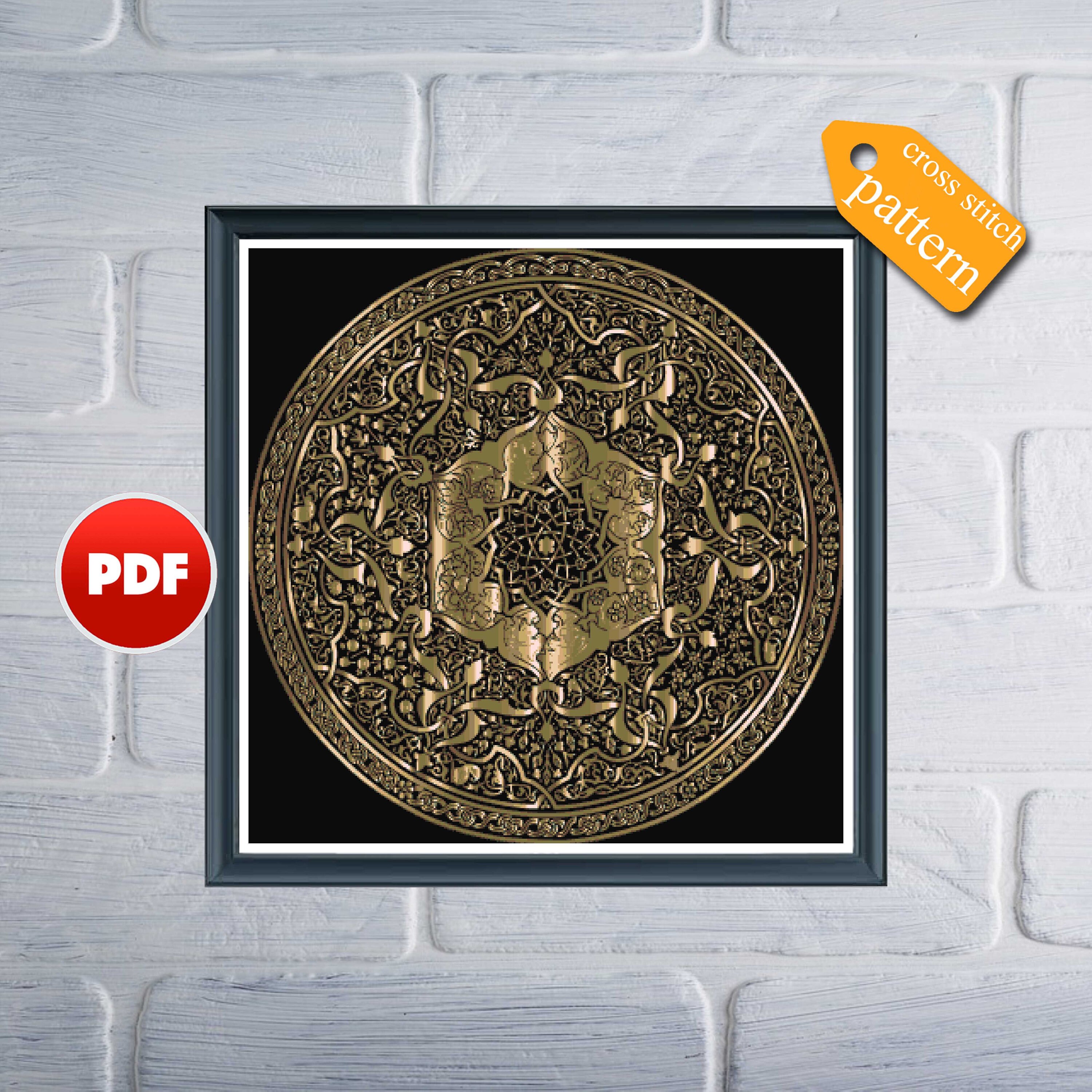 PDF Golden Mandala Cross Stitch Pattern Money Mandala Cross Stitch ...