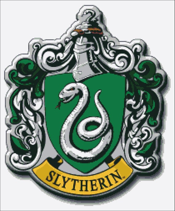Slytherin Cross Stitch Pattern Stained Glass Cross Stitch - Etsy