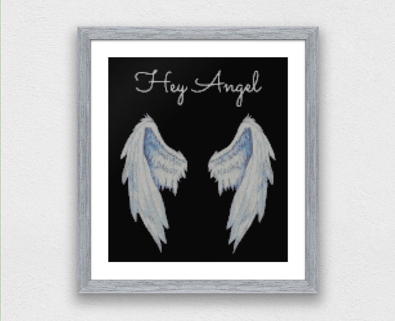 PDF Angel Wings Cross Stitch Patern Angel Cross Stitch Pattern Black ...