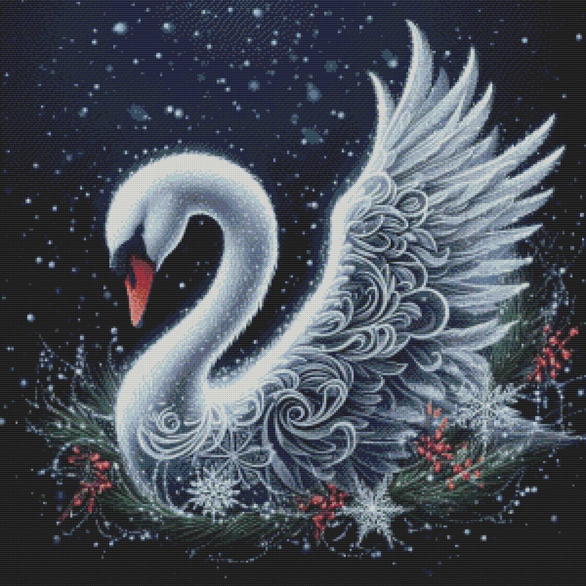 PDF Swan Cross Stitch Pattern Swans Cross Stitch Pattern Swan PDF Chart ...