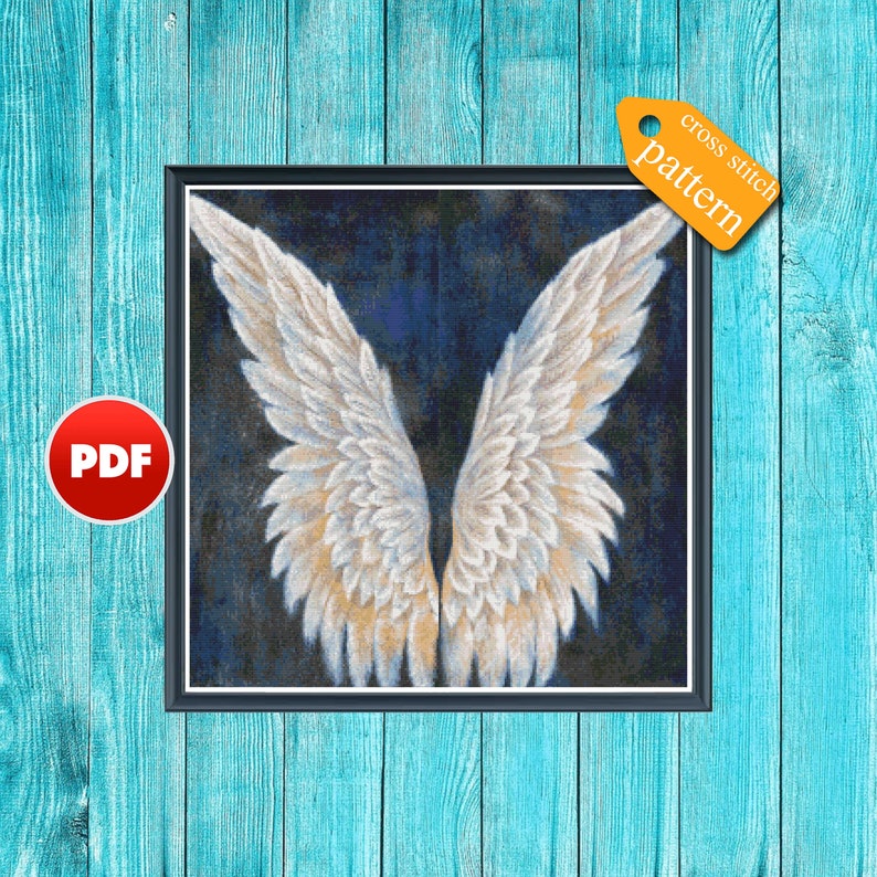 PDF Angel Wings Cross Stitch Pattern Angel Cross Stitch Pattern Full ...