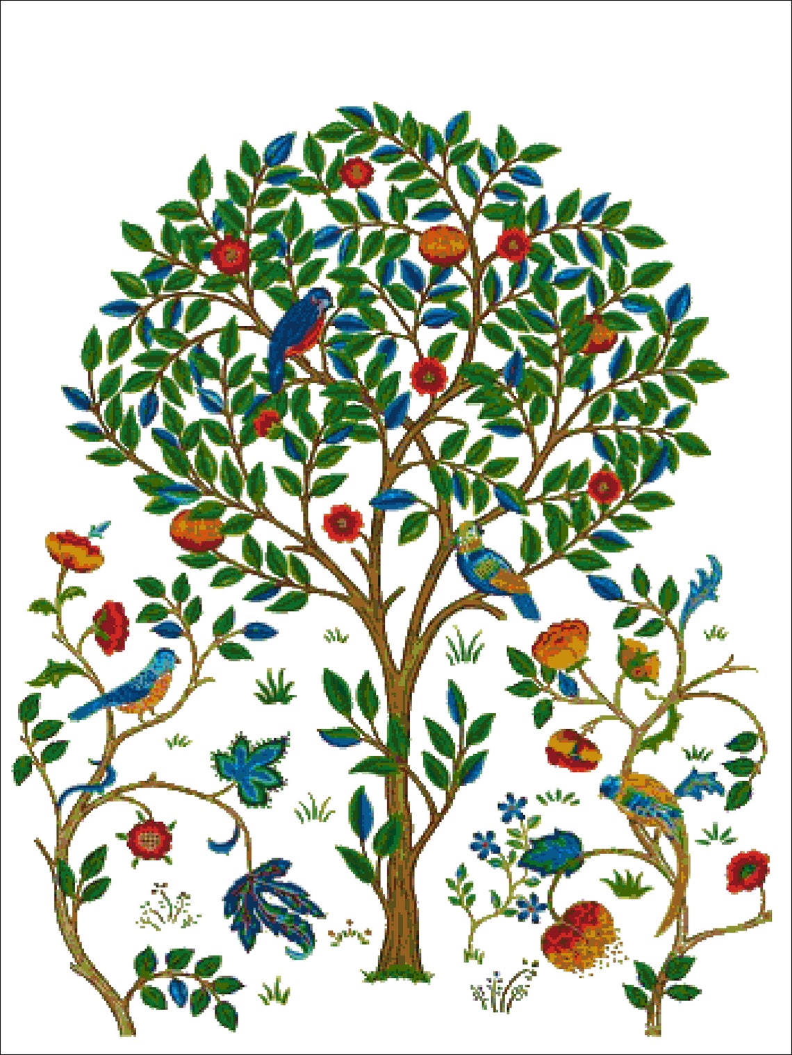 PDF Tree of Life Full Coverage Cross Stitch Pattern William - Etsy