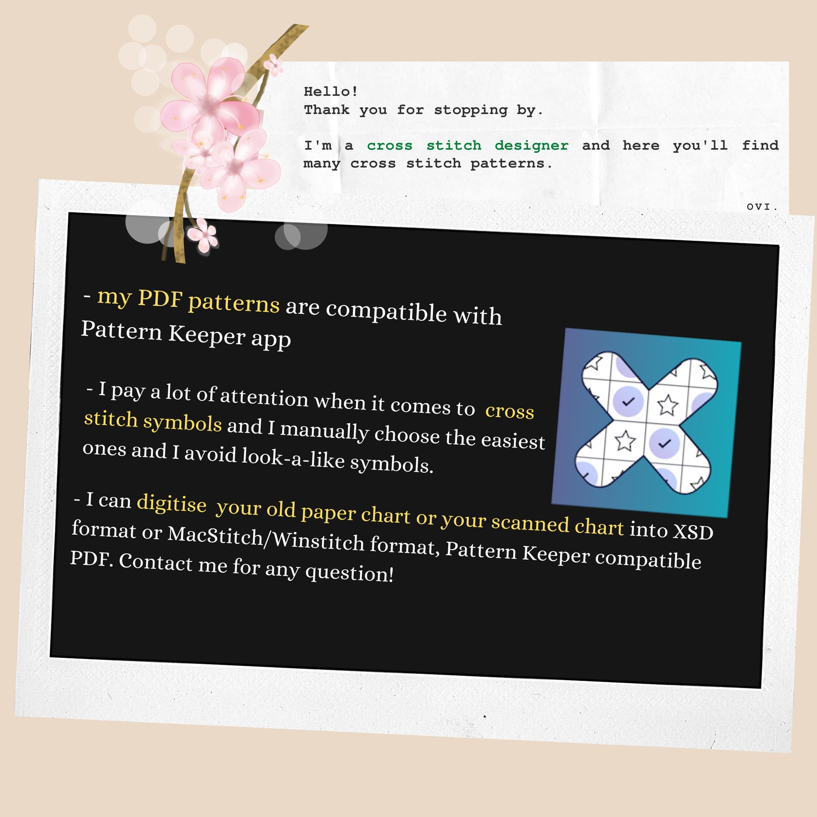 Custom Cross Stitch Photo to Cross Stitch Pattern Custom Photo to Cross ...
