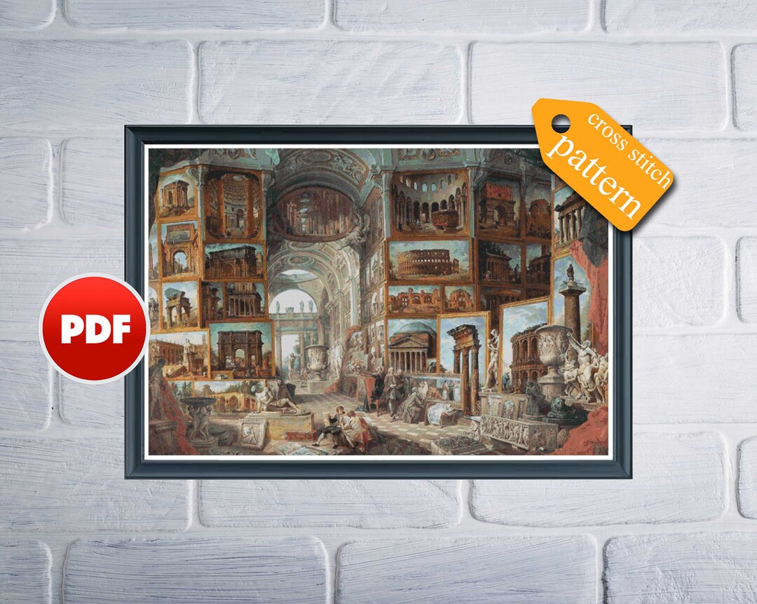 PDF Ancient Rome Cross Stitch Pattern Giovanni Paolo Pannini Roma ...