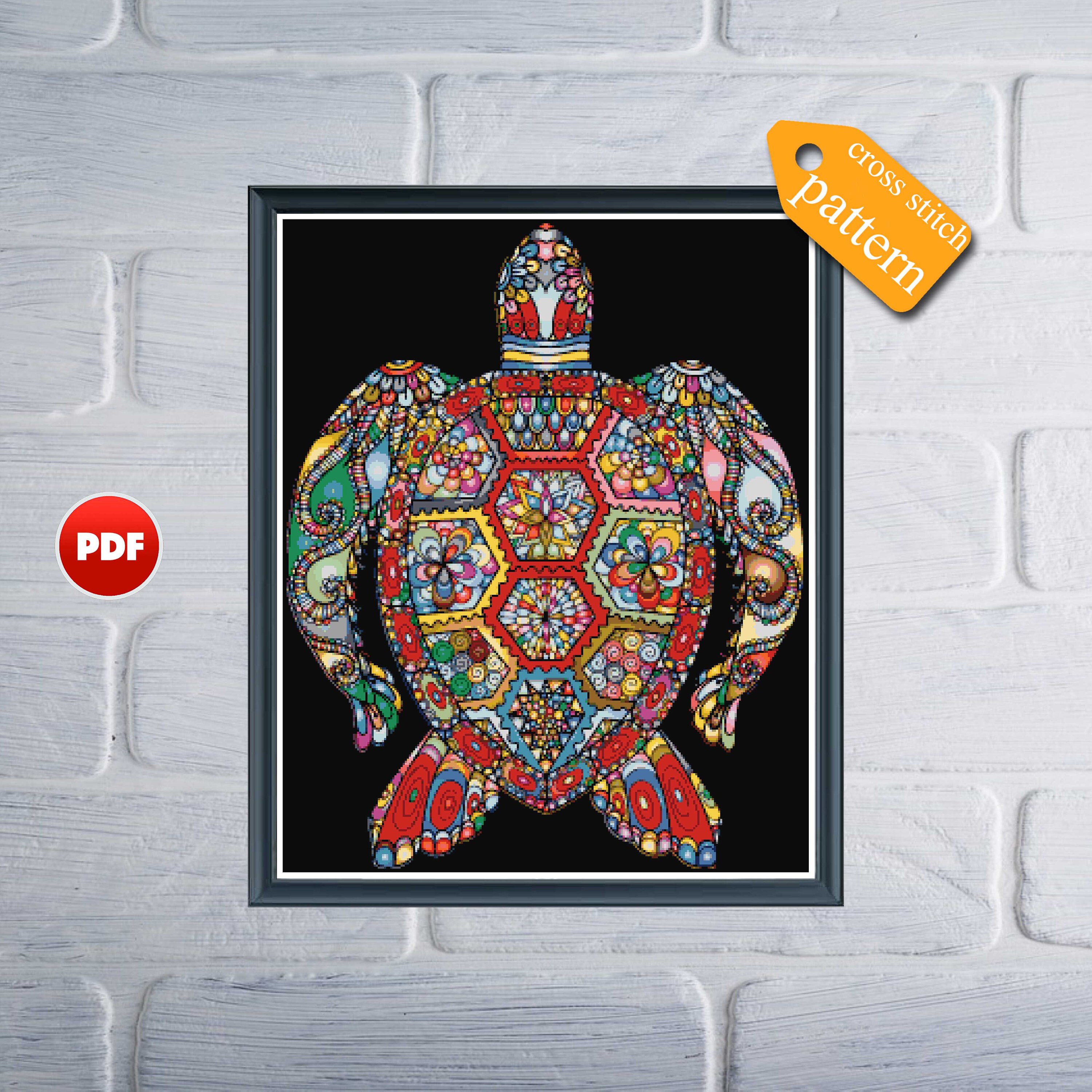 PDF Turtle Cross Stitch Pattern Turtle Mandala Cross Stitch - Etsy