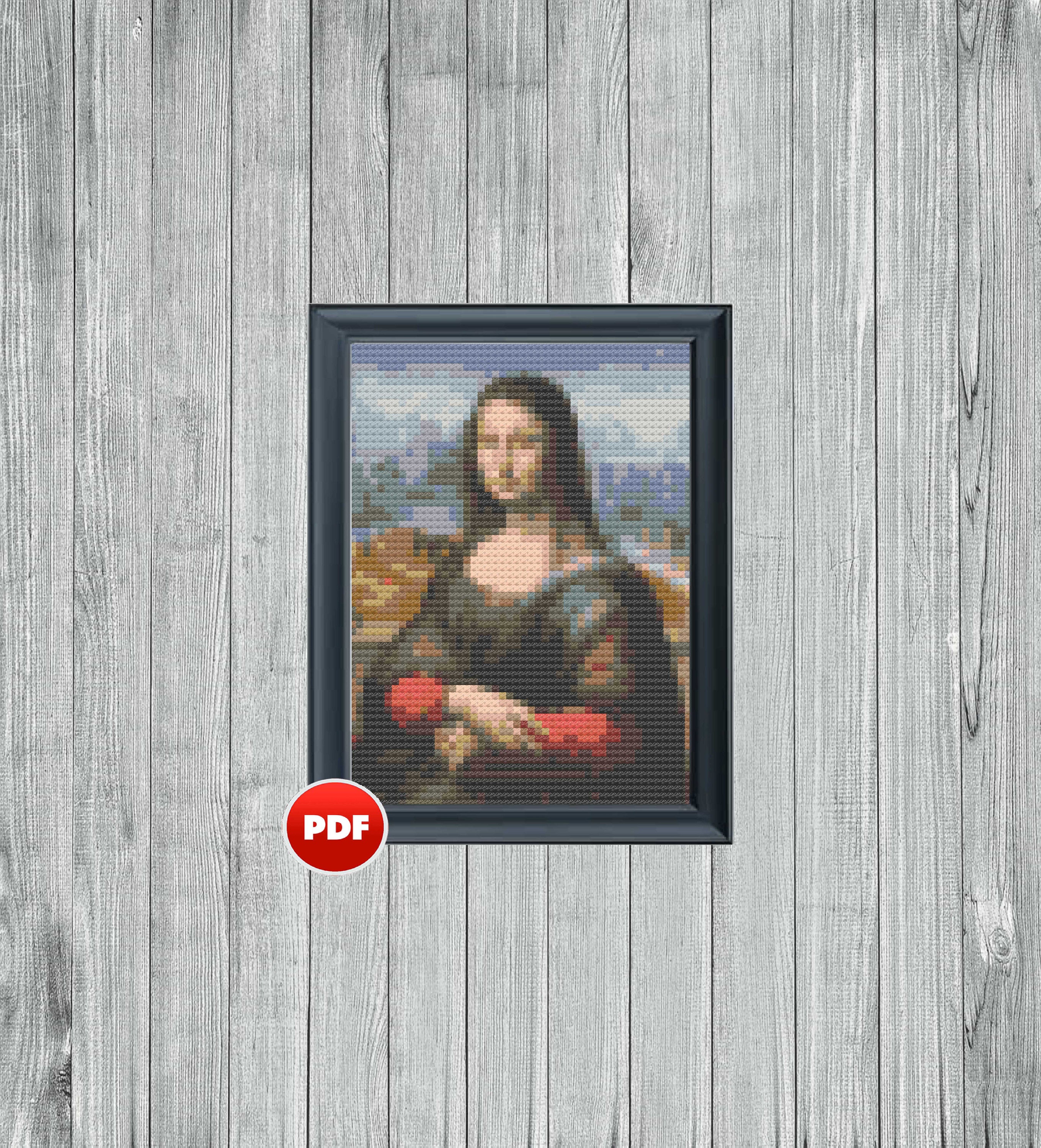 PDF Mini Mona Lisa Cross Stitch Pattern Leonardo Da Vinci - Etsy Canada