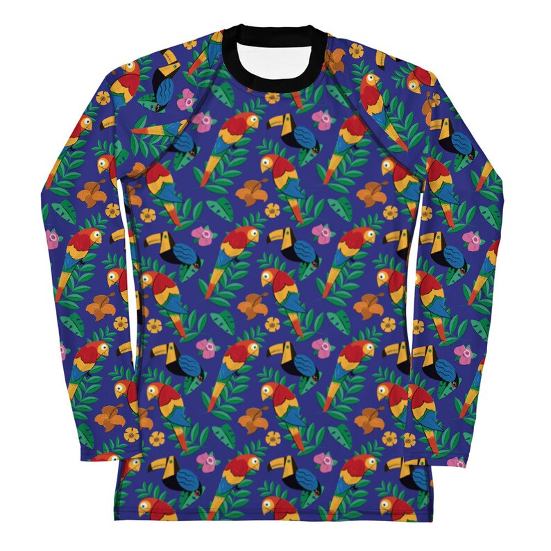 Birds of a Feather Rash Guard Fat Cat Parrot Rashie Shirt - Etsy