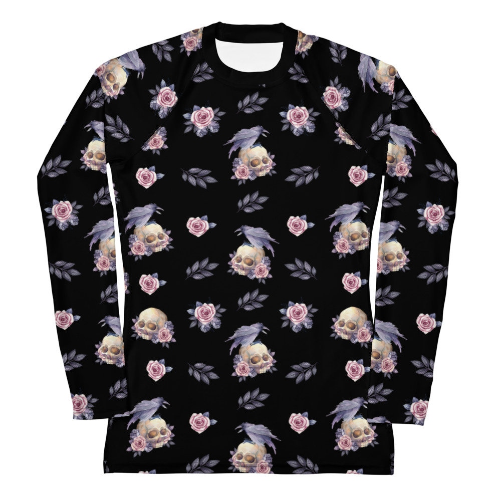 Nevermore Rash Guard - Fat Cat - Raven Rash Guard - Skull Rash Guard ...