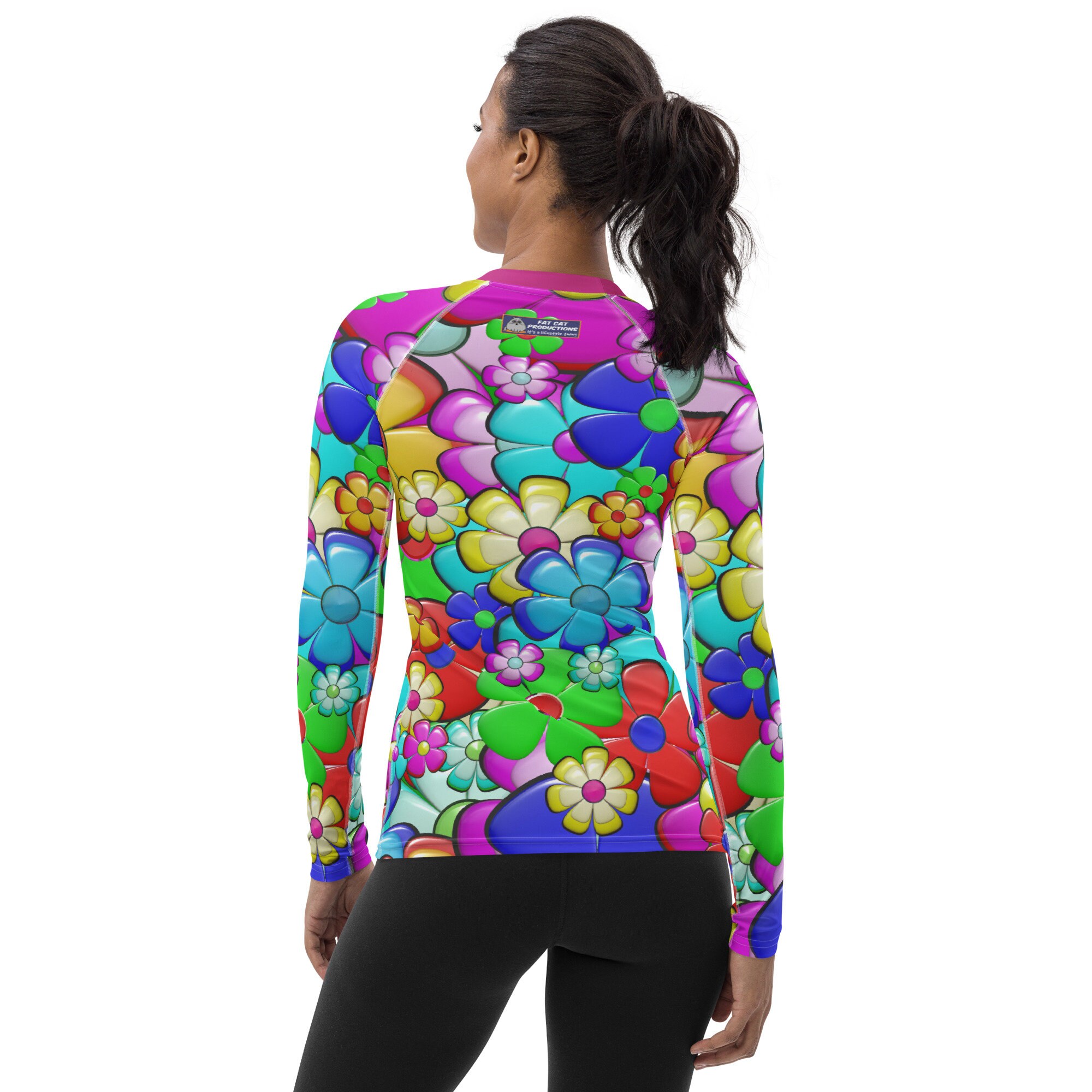 Flower Power Rash Guard- Floral Rash Guard - Groovy - 70's Shirt ...