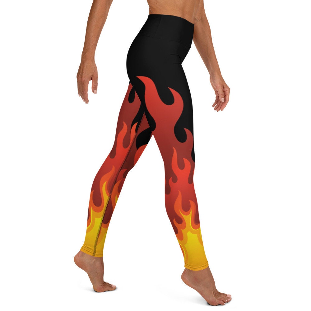 We Flame to Please Leggings - Fire Leggings - Flames - Camping Leggings ...