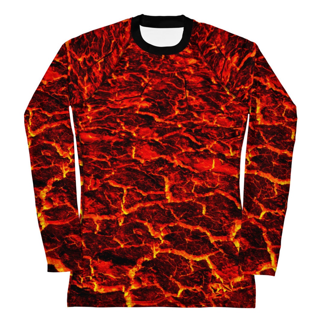 The Floor is Lava Rash Guard - Volcano Shirt - Hot Lava - Magma - Quick ...