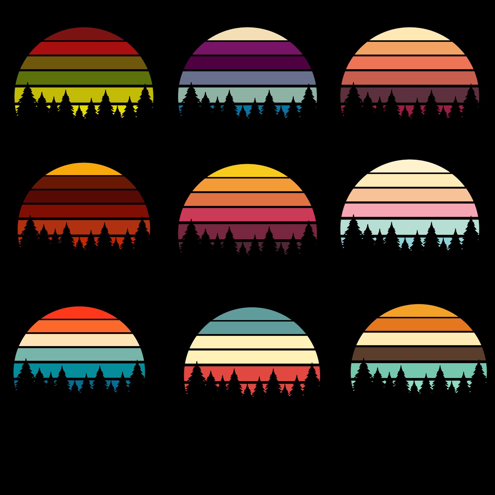 18 Retro sun for design vintage sun grunge sun retro | Etsy