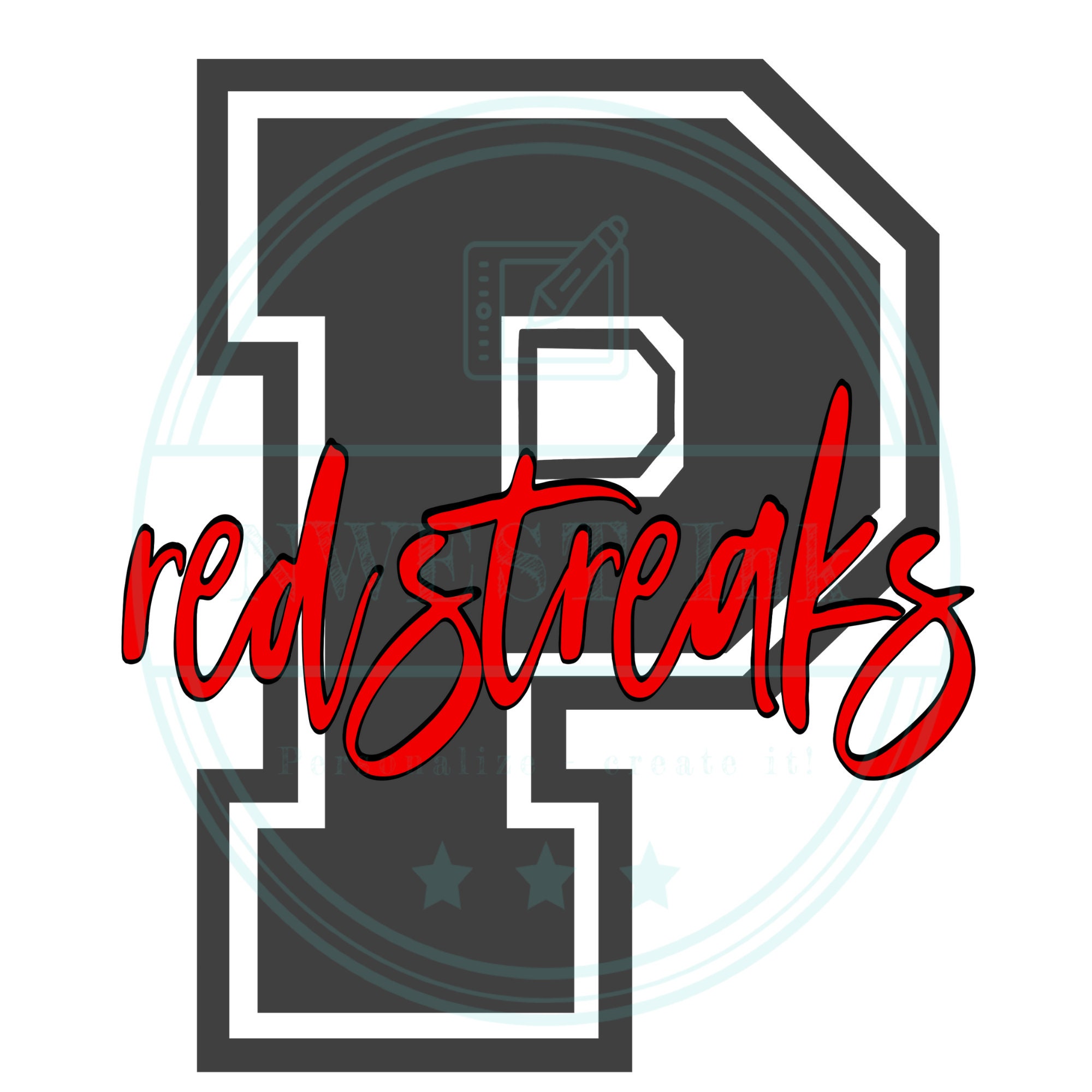 Redstreaks fútbol Piketon Ohio descarga digital diseños de - Etsy España