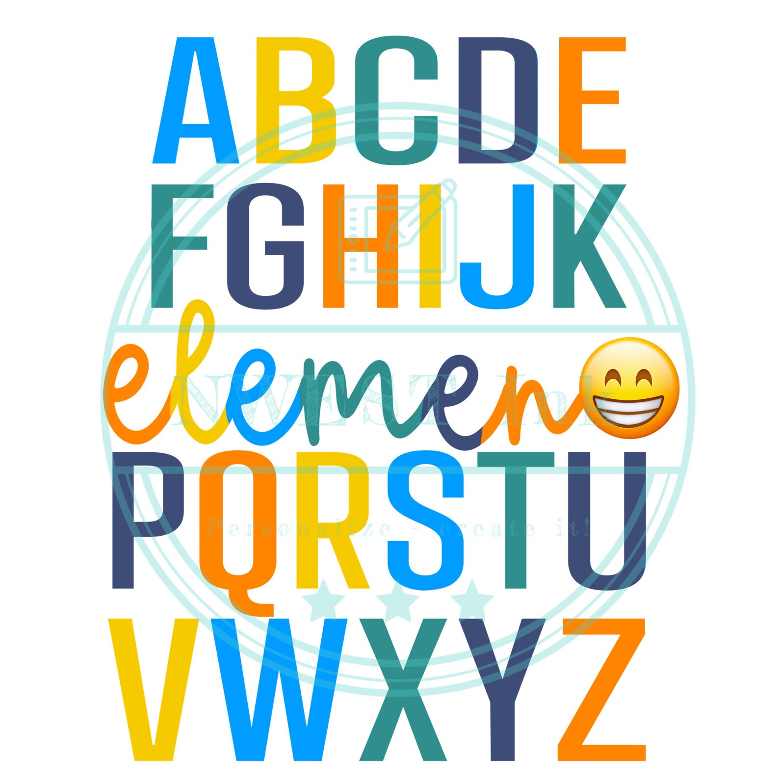 Alphabet School Clipart Png Files For Digital Download - Etsy Canada