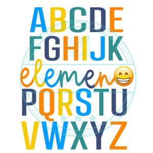 Alphabet School Clipart Png Files For, Digital Download, Instant ...